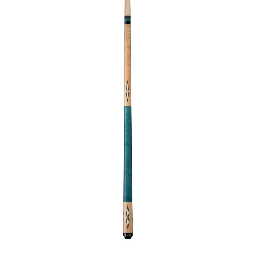 Lucasi Custom Walnut Birdseye & Aquamarine/Off-White Wrapless Cue – Cue ...