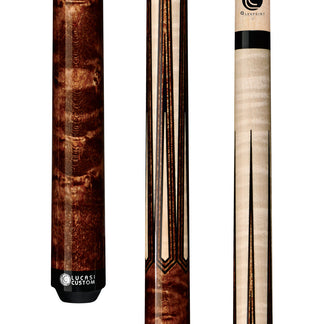 Lucasi Custom Walnut Stained Maple Sneaky Pete Wrapless Cue – Cue & Case