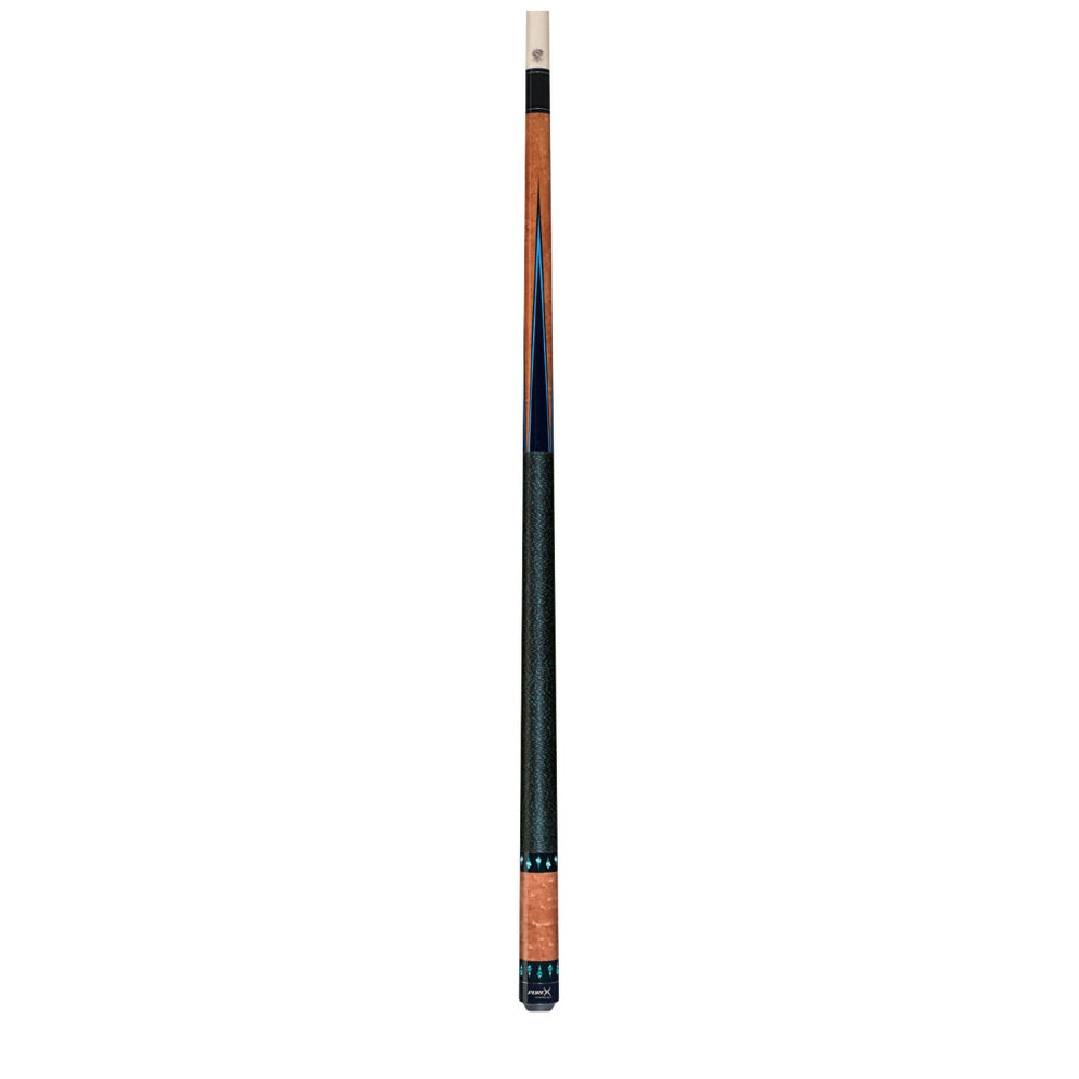 Pure X Birdseye Maple & Black/Turquoise Points Cue with Black Linen Wr ...