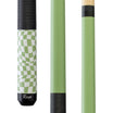 Rage Lime Green Checker Flag Cue with Black Linen Wrap – Cue & Case