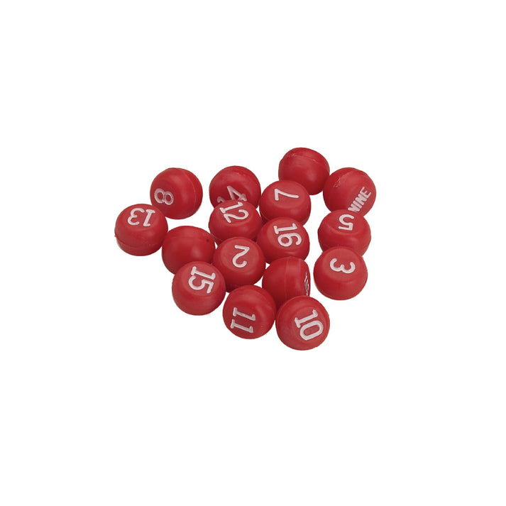Red Plastic Tally Balls – Cue & Case
