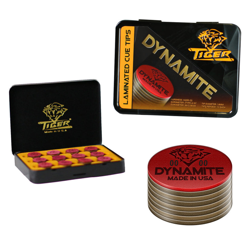 Tiger Dynamite Leather Tip – Cue & Case